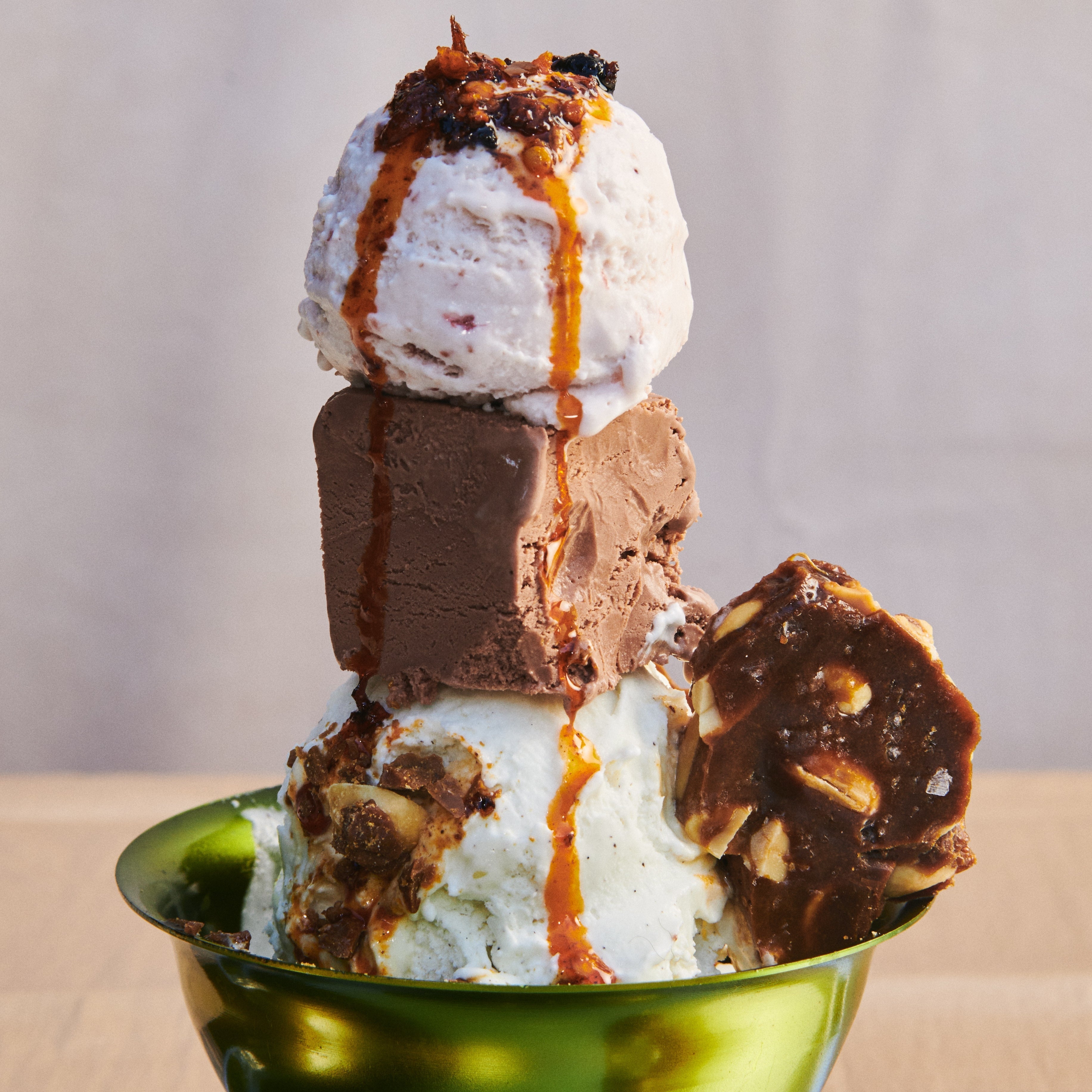 Chili Crisp Sundae with Fish Sauce Caramel Brittle – FLY BY JING